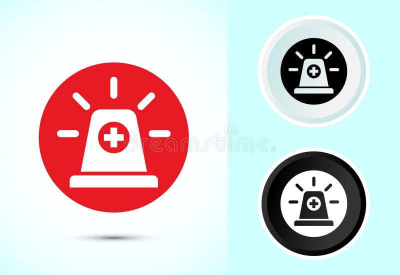 Emergency Siren Icon, Ambulance Emergency Siren Sign Stock Vector ...