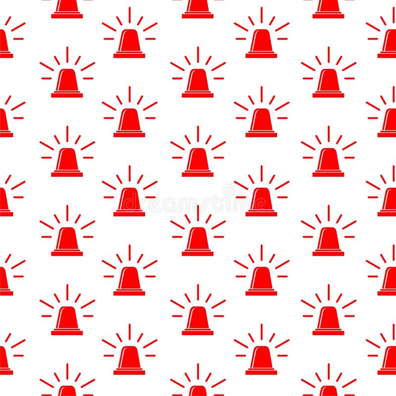Emergency Siren Icon Seamless Pattern Background. Stock Vector ...