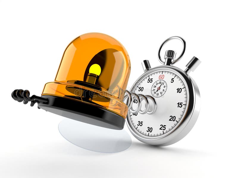 Emergency Siren with Stopwatch Stock Illustration - Illustration of ...