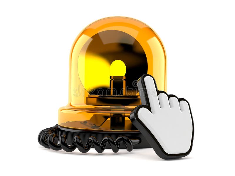 Cursor with police hat stock illustration. Illustration of background ...