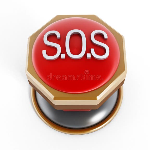 Emergency SOS button stock illustration. Illustration of close - 46649314