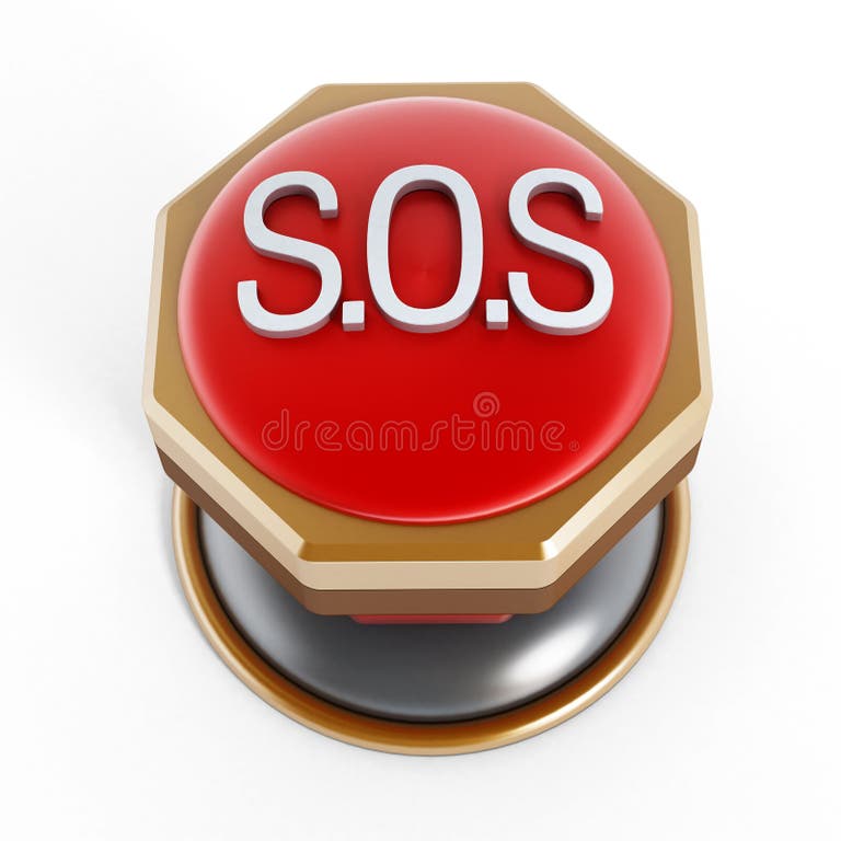 Emergency SOS button stock illustration. Illustration of close - 46649314