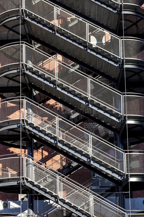 Emergency Staircase in Corten Steel Editorial Stock Image - Image of ...