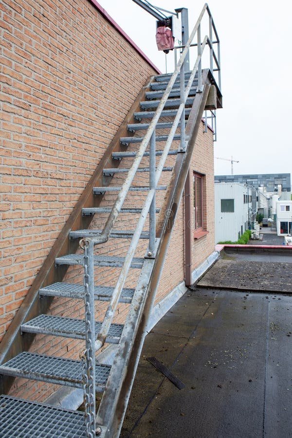 The emergency stairs stock image. Image of office, emergency - 280167133