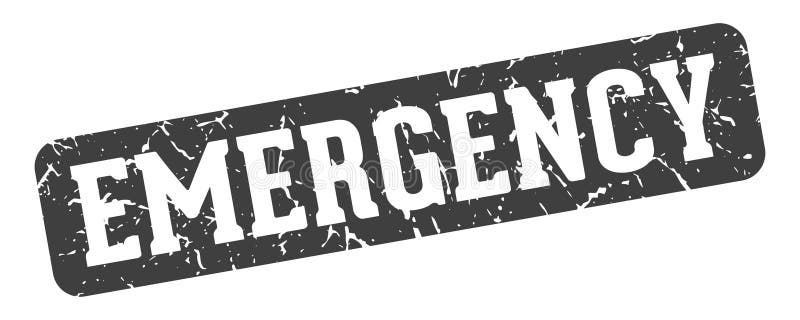 Emergency Rectangular Sign. Emergency Stamp Stock Illustration ...
