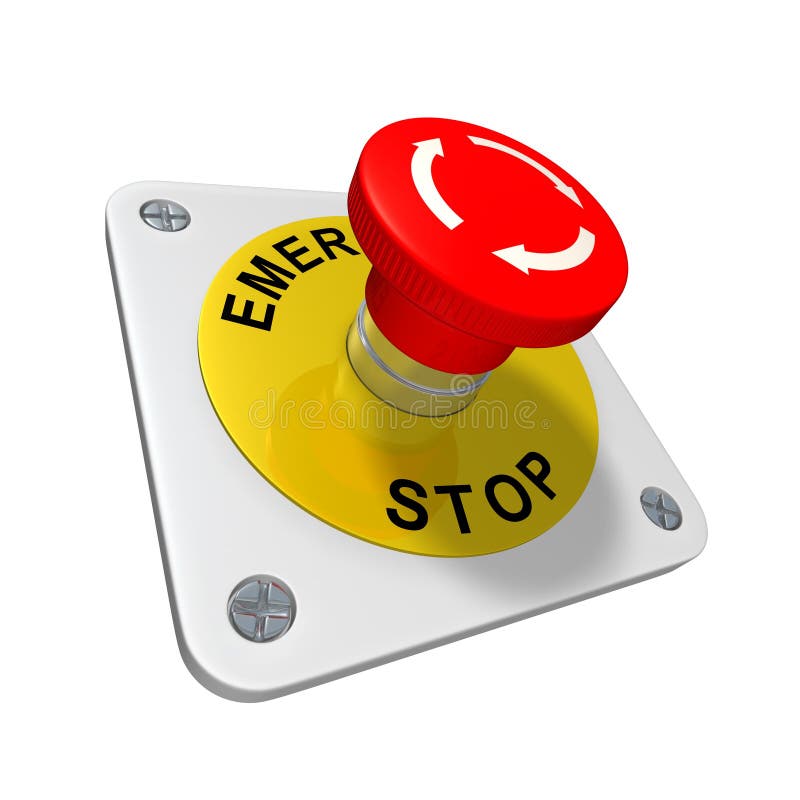 Emergency Stop stock illustration. Illustration of stop - 2016453