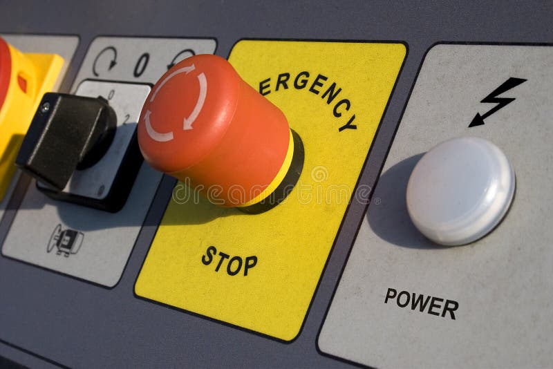 The Emergency Stop Button on Conveyor Chain, and Conveyor Belt or Auto ...