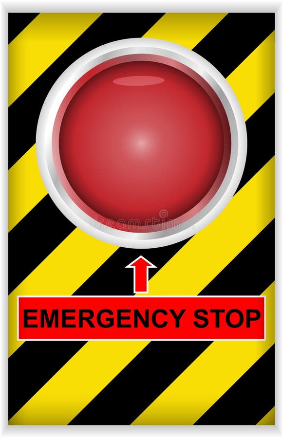 Emergency Button stock vector. Illustration of danger - 18450486