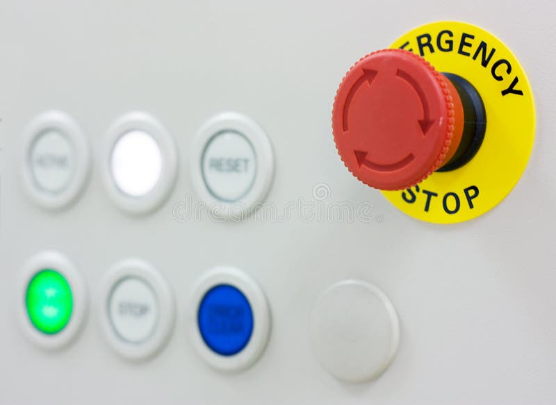 Emergency stop button stock image. Image of dimensional - 8860837