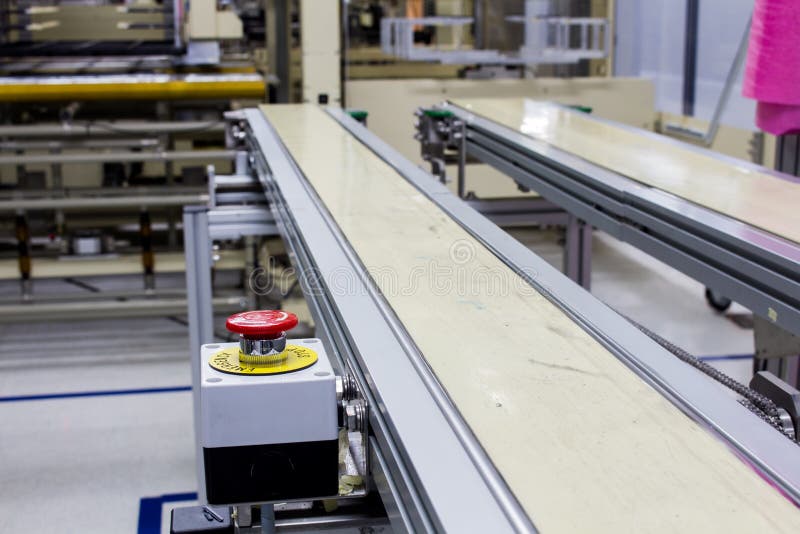 The Emergency Stop Button on Conveyor Chain, and Conveyor Belt or Auto ...