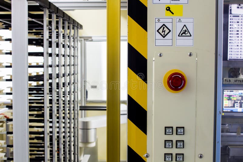 The Emergency Stop Button on Conveyor Chain, and Conveyor Belt or Auto ...