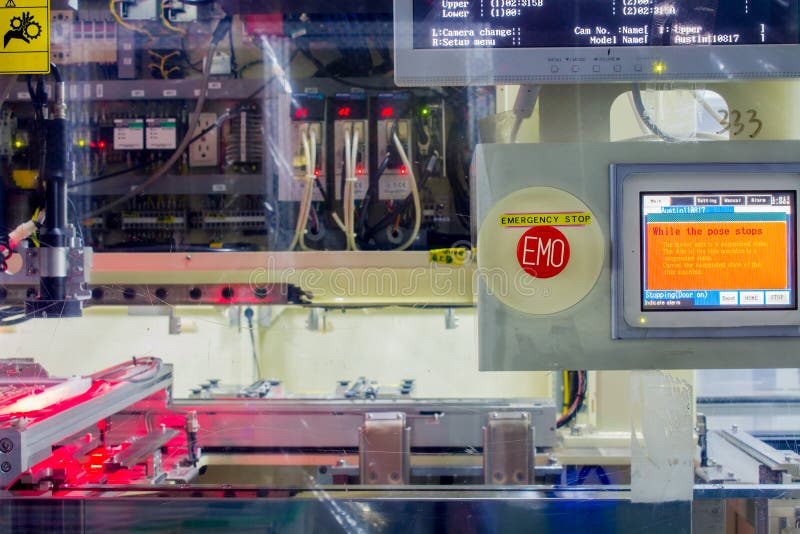 The Emergency Stop Button on Conveyor Chain, and Conveyor Belt or Auto ...