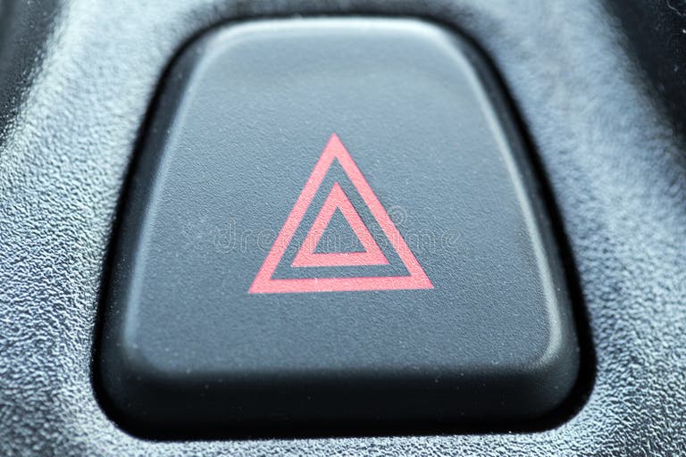 Emergency Stop Button in Car Macro Stock Image - Image of emergency ...