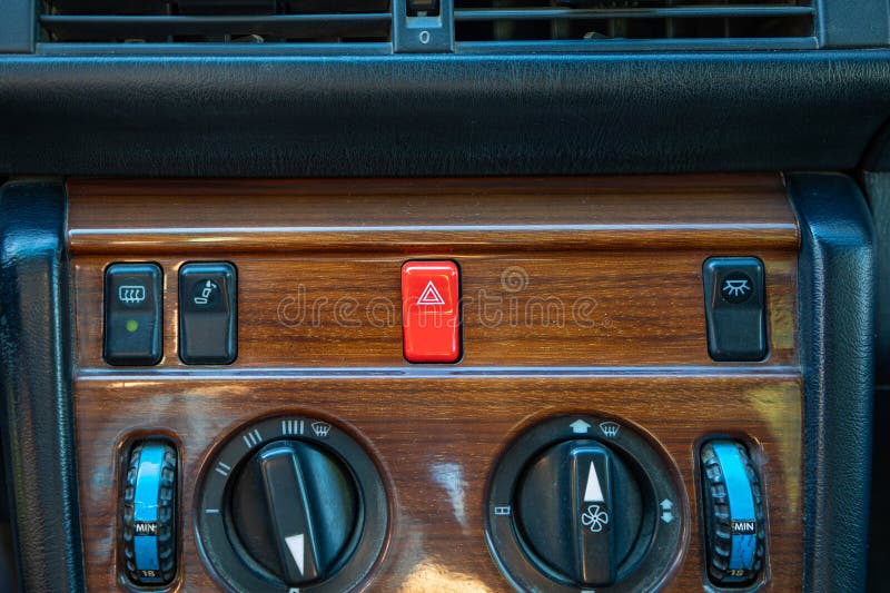 Emergency Stop Button in the Car. Emergency Situation on the Road Stock ...