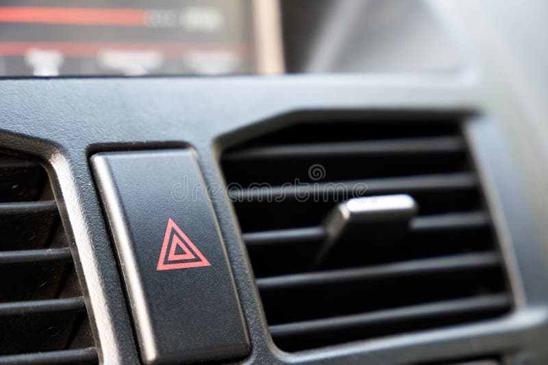 Emergency Stop Button in Car. Warning of the Danger and Stop Stock ...