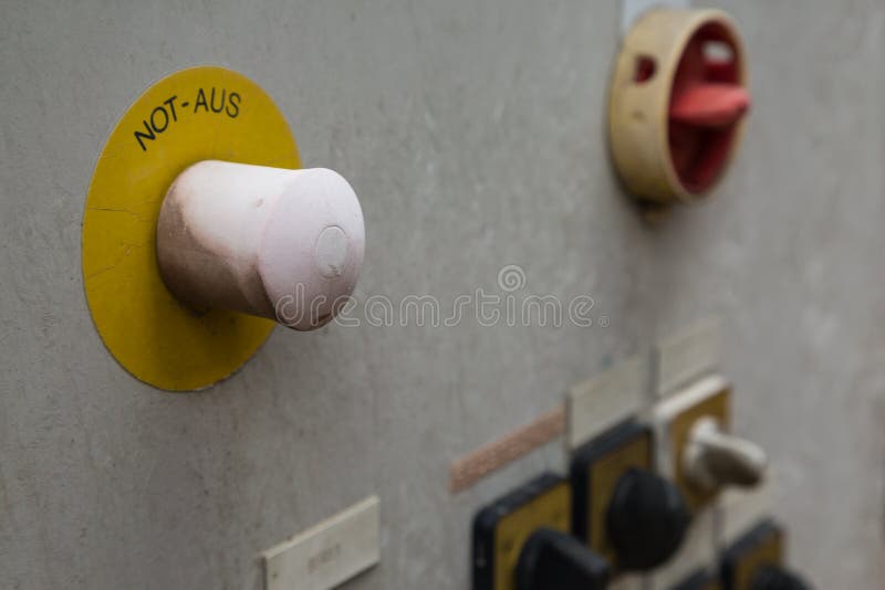 Emergency stop button stock photo. Image of fuse, lock - 43207196