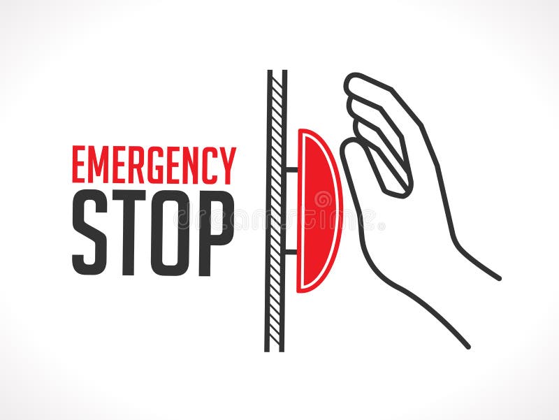 Emergency Stop stock illustration. Illustration of stop - 2016453