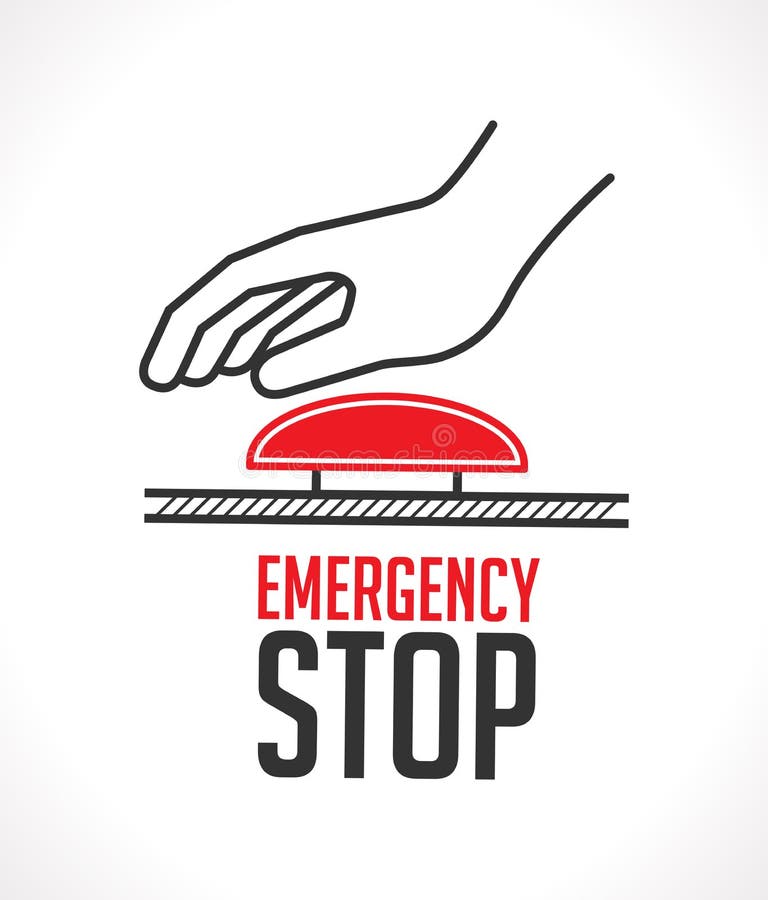 Emergency Stop stock illustration. Illustration of stop - 2016453