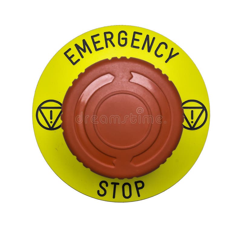 Emergency stop button stock image. Image of technology - 55105851