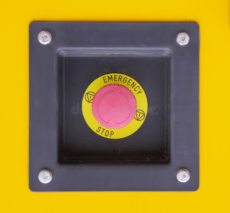 Emergency Stop Button of Equipment Stock Photo - Image of power, touch ...