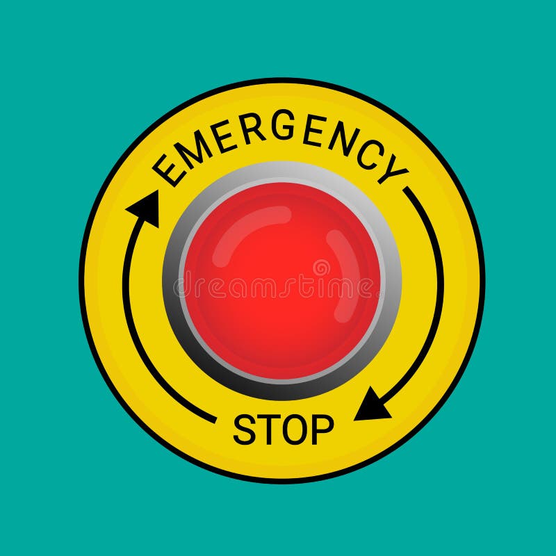 Red Emergency Stop Button Machine Safety Stock Illustrations – 132 Red ...