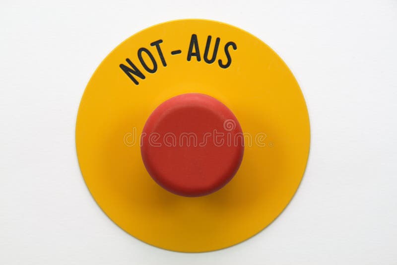 Emergency Stop Button stock image. Image of installation - 36428453