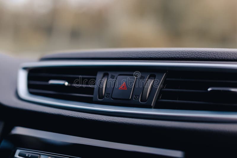Emergency Stop Button in the Modern Car Stock Image - Image of drive ...