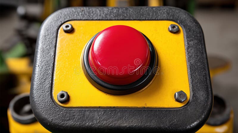 Emergency Stop Button. Safety Feature in Industrial Machinery ...