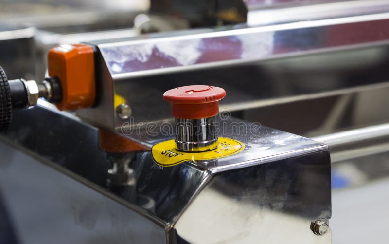 Emergency Stop Button;Security Push Switch Stock Photo - Image of ...