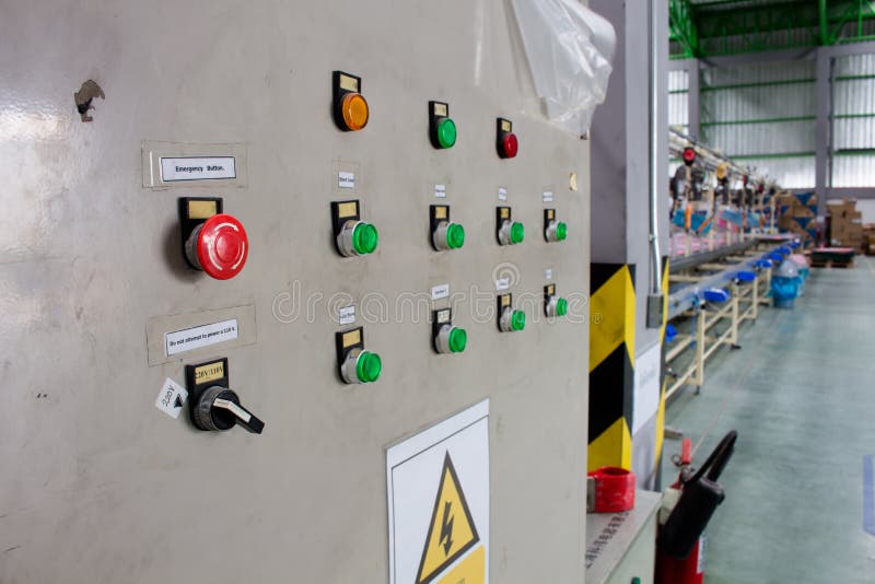 Emergency Stop Button, Stops Machine when There is an Emergency. Stock ...