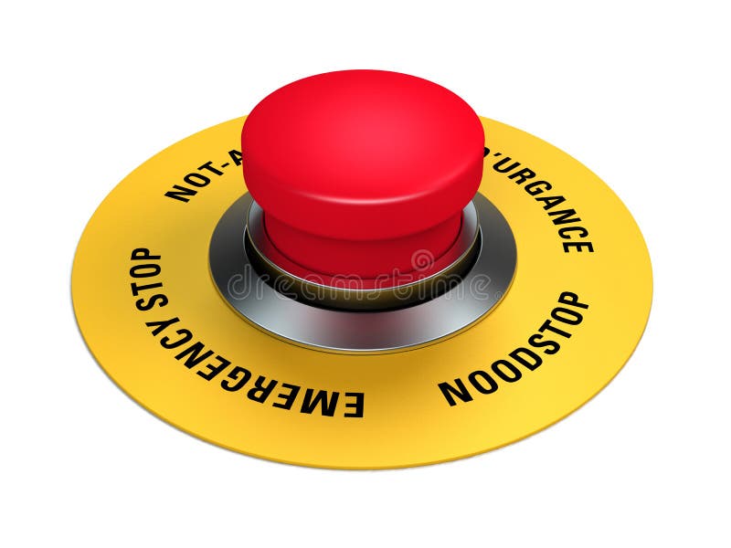 Emergency stop button stock illustration. Illustration of icon - 53346875