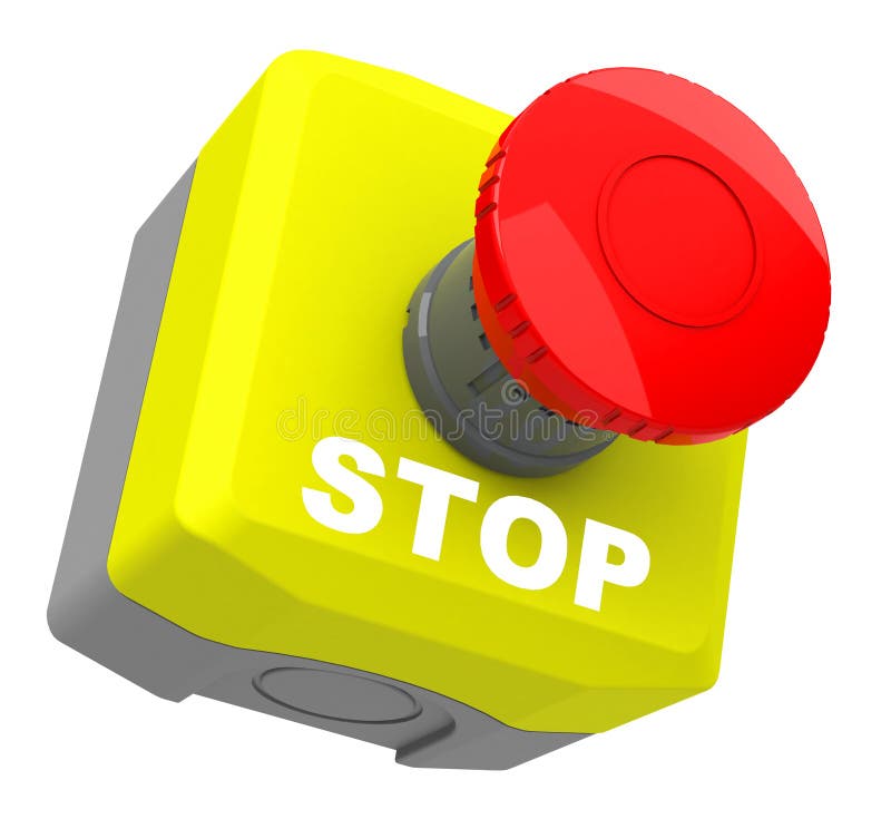 The emergency stop stock illustration. Illustration of careful - 48670492
