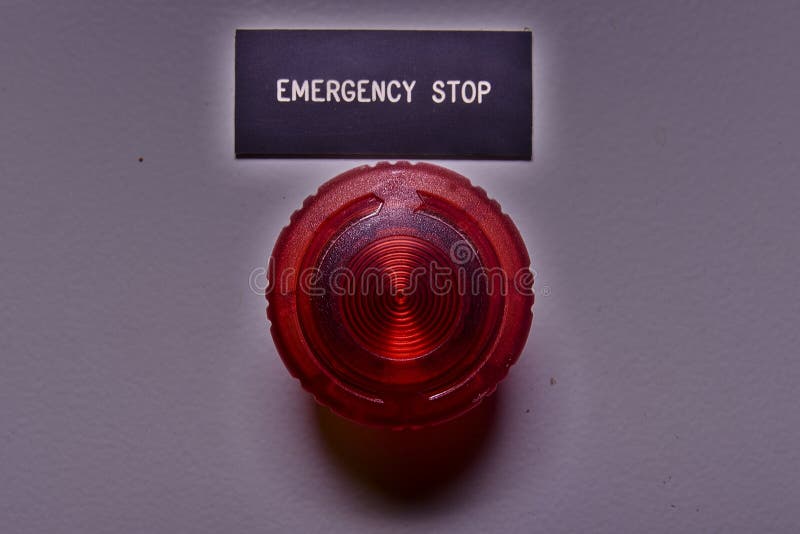 Emergency Stop. Emergency Button. Red Electric Button. HDR Effect ...