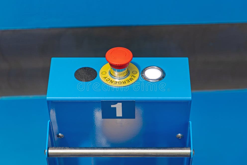 Emergency Stop Push Button stock image. Image of stop - 296168319