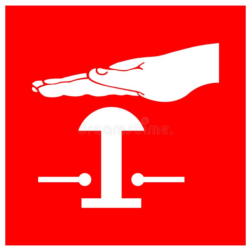 Emergency Stop Button Sign