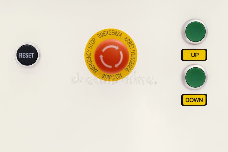 Emergency stop button stock photo. Image of emergency - 147137774