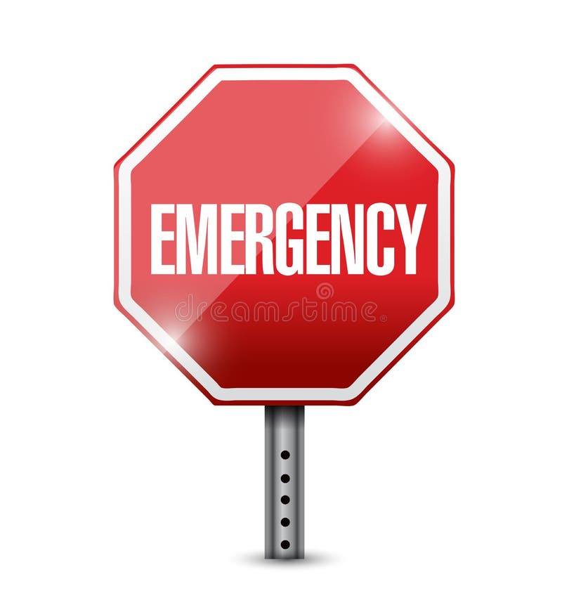 Emergency Stop Sign Illustration Design Stock Illustration ...