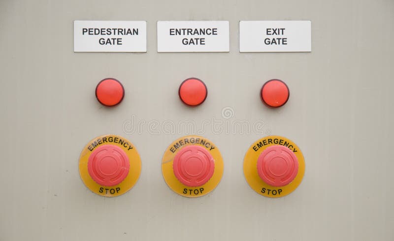 Emergency Stops stock photo. Image of gate, three, choice - 15523270