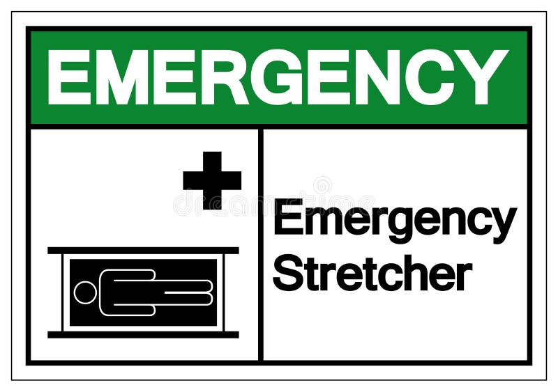 Emergency Stretcher Pick Up Point Symbol Sign, Vector Illustration ...