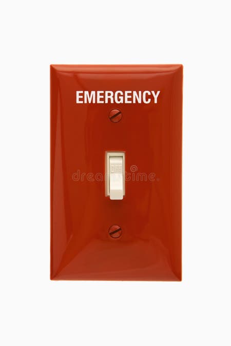 Emergency switch. stock photo. Image of white, switch - 3532578