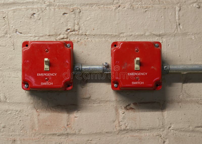 Emergency switches stock photo. Image of industry, green - 17487106