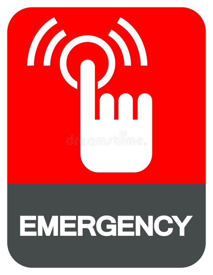 Emergency Symbol Sign, Vector Illustration, Isolate on White Background ...