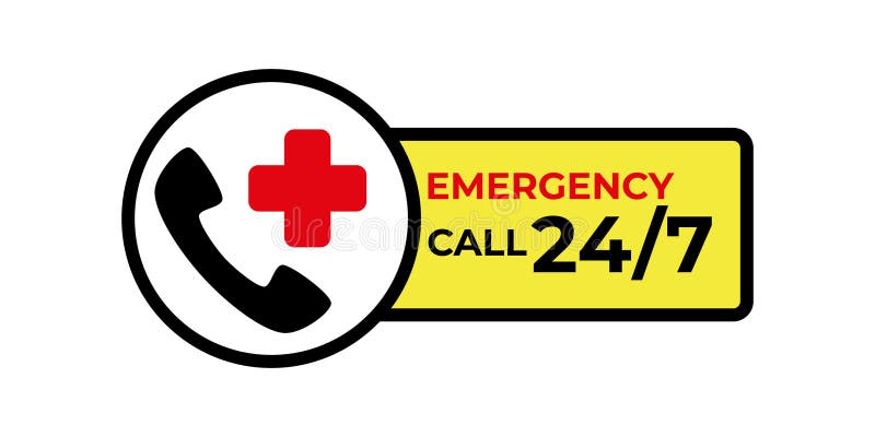 Emergency Telephone for First Aid. Eps10 Stock Illustration ...