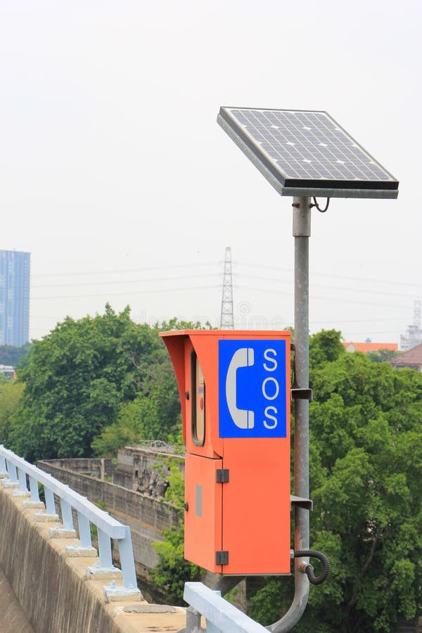 SOS Sign And Emergency Telephone On The Road Stock Photo - Image of ...
