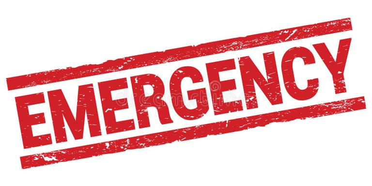 EMERGENCY Text on Red Rectangle Stamp Sign Stock Image - Image of text ...