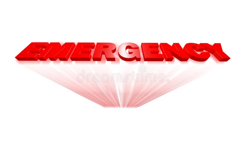 Emergency text stock illustration. Illustration of crisis - 46170342