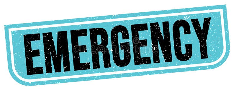 EMERGENCY Text Written on Blue-black Stamp Sign Stock Illustration ...