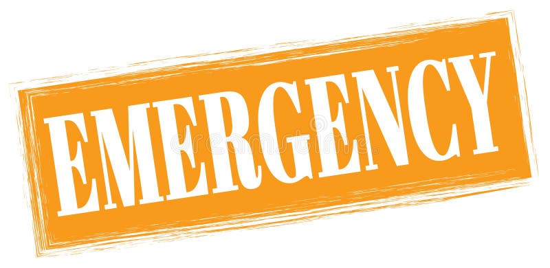 EMERGENCY Written Word on Red Stamp Sign Stock Illustration ...