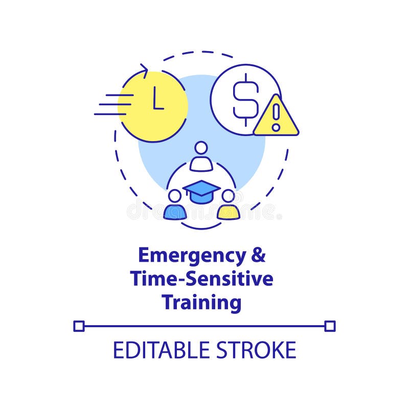 Emergency and Time Sensitive Training Concept Icon Stock Vector ...