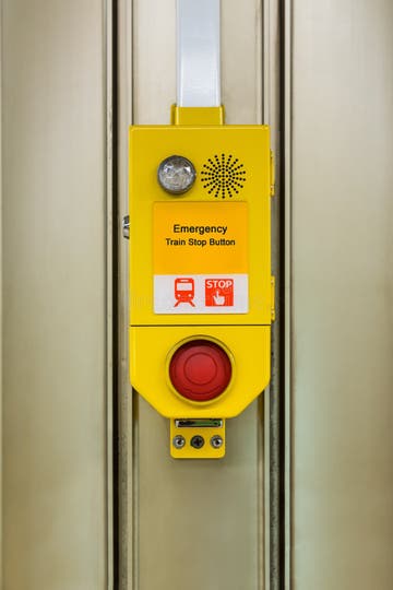 Emergency Train Stop Button Switch Stock Photo - Image of safety ...